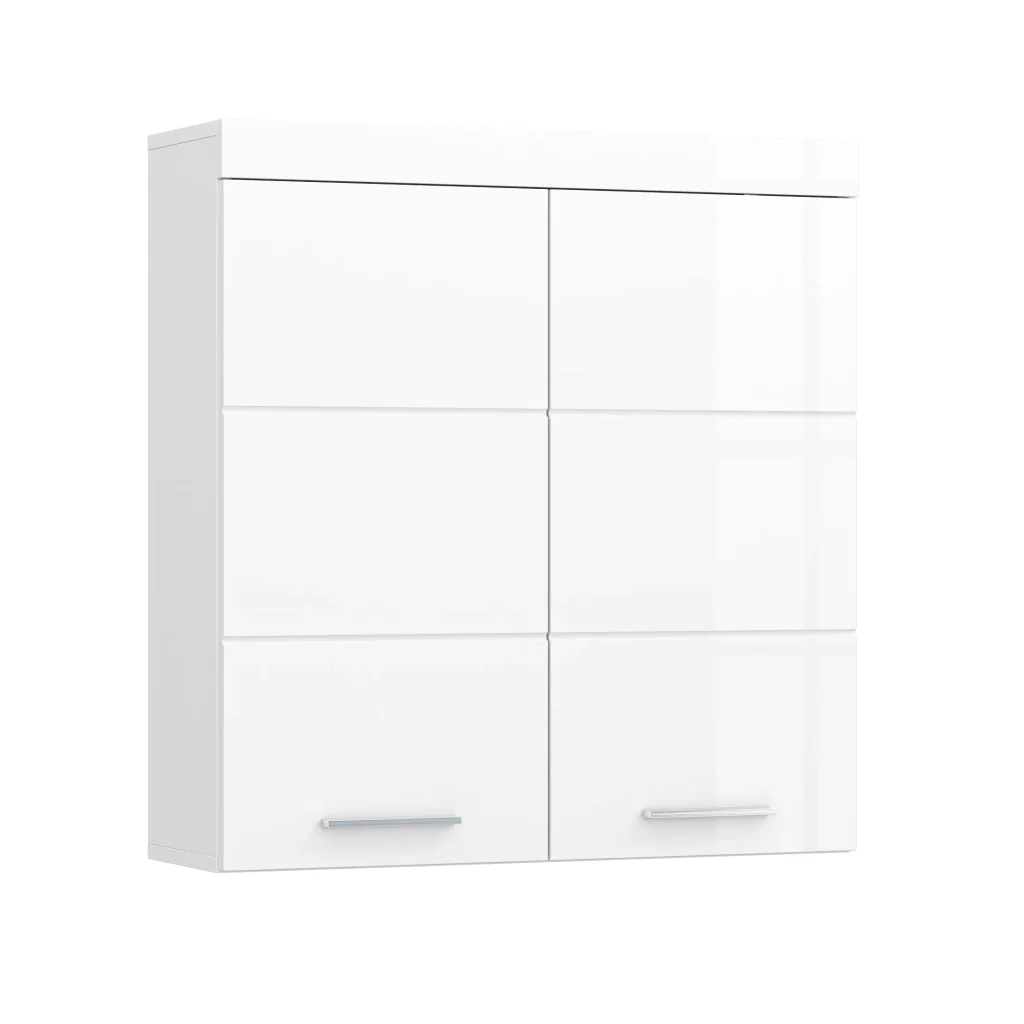 Amanda Snow White wall-mounted bathroom cabinet with two doors ...